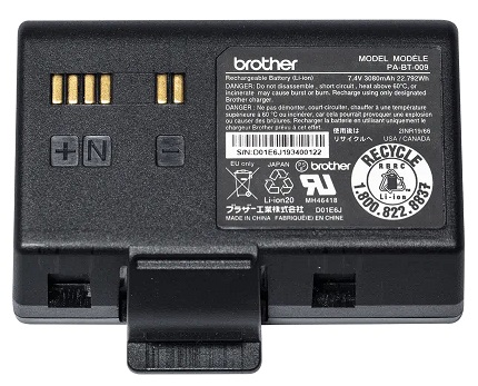 Brother Mobile PA-BT-009 Rechargeable Li-ion Battery, for RJ-3035 and RJ-3055
