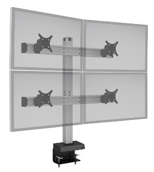 HAT Design BILD-2-2-CM-104 BILD 2 Over 2 Multi Monitor Solution with ...