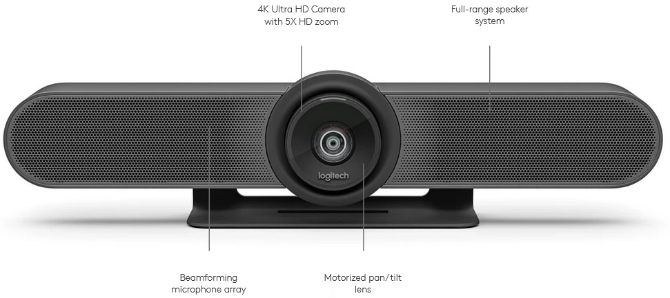 Logitech 960-001101 MeetUp All-in-One Conference Cam with an Ultra-Wide ...
