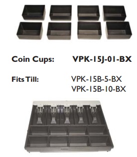 APG Cash Drawer Standard Duty Weighable Coin Cup Kits VPK-15J-01-BX