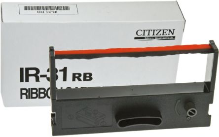 Citizen Printer IR-31RB CD-S500 Ribbon, Red/Black, Box Ten Ribbons per Box