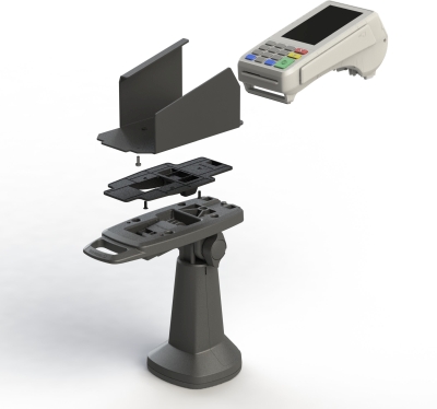 Havis CST00183 A custom metal backplate for the PAX A80 Payment Terminal