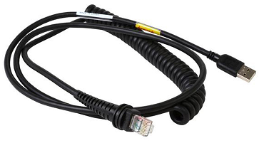 Honeywell CBL-500-500-C00 Coiled USB Black Cable, 16.4 Feet, Type A 5V ...