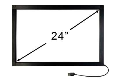 24 Inch OPTIR Add-On Touch Screen, infrared, backing glass included 24GR6