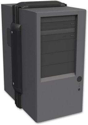 ICW CPU7 Frame Style Computer Mount 7" to 11", Writable Black