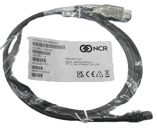 NCR 1432-C889-0021 Cable - USB+PWR 12V to Modular RJ50 (2.13m 10.23 feet)