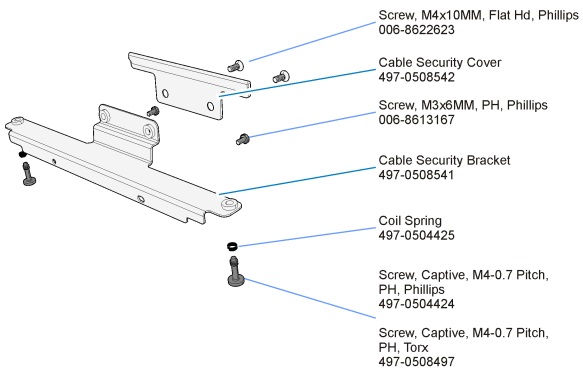 NCR 7702-K327 XR7 I/O Security Bracket Kit