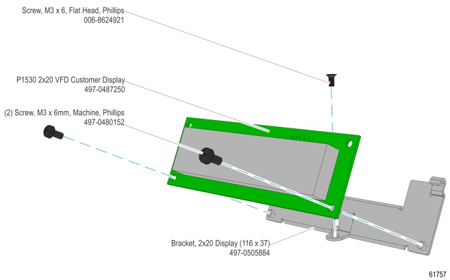 NCR 7761-K451 Kit, 2x20 Customer Display Integrated 7745/7761