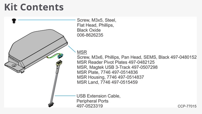 NCR 7772-K141 Kit - NCR Encrypted MSR